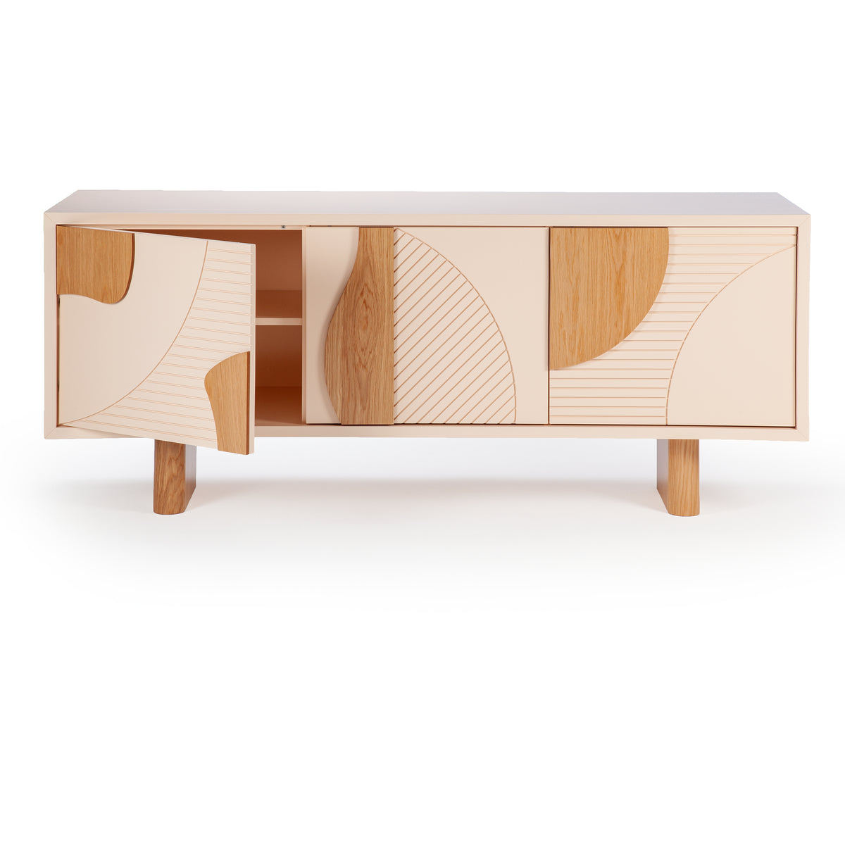 Olga Sideboard – Nude MDF & Oak Detail | theMADgroup